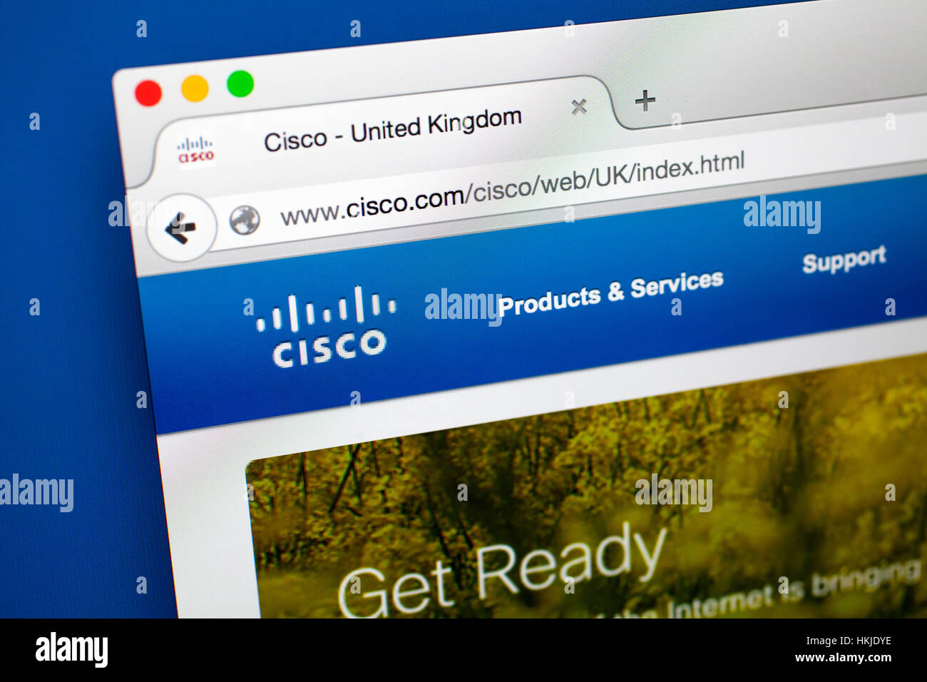 LONDON, UK - OCTOBER 22ND 2015: Looking at the homepage of the official ...