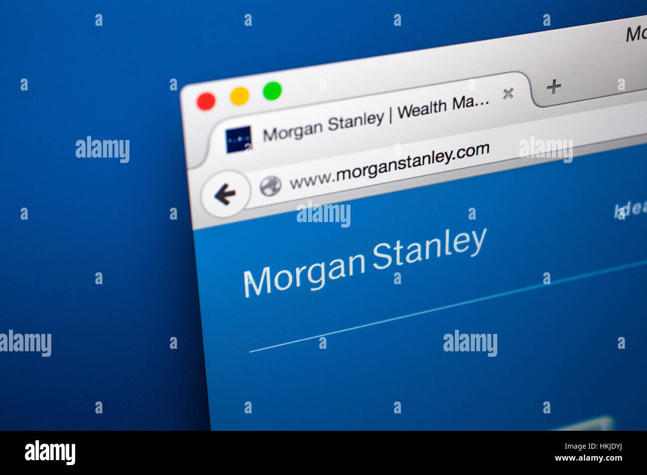 LONDON, UK - OCTOBER 22ND 2015: The homepage of the official Morgan ...