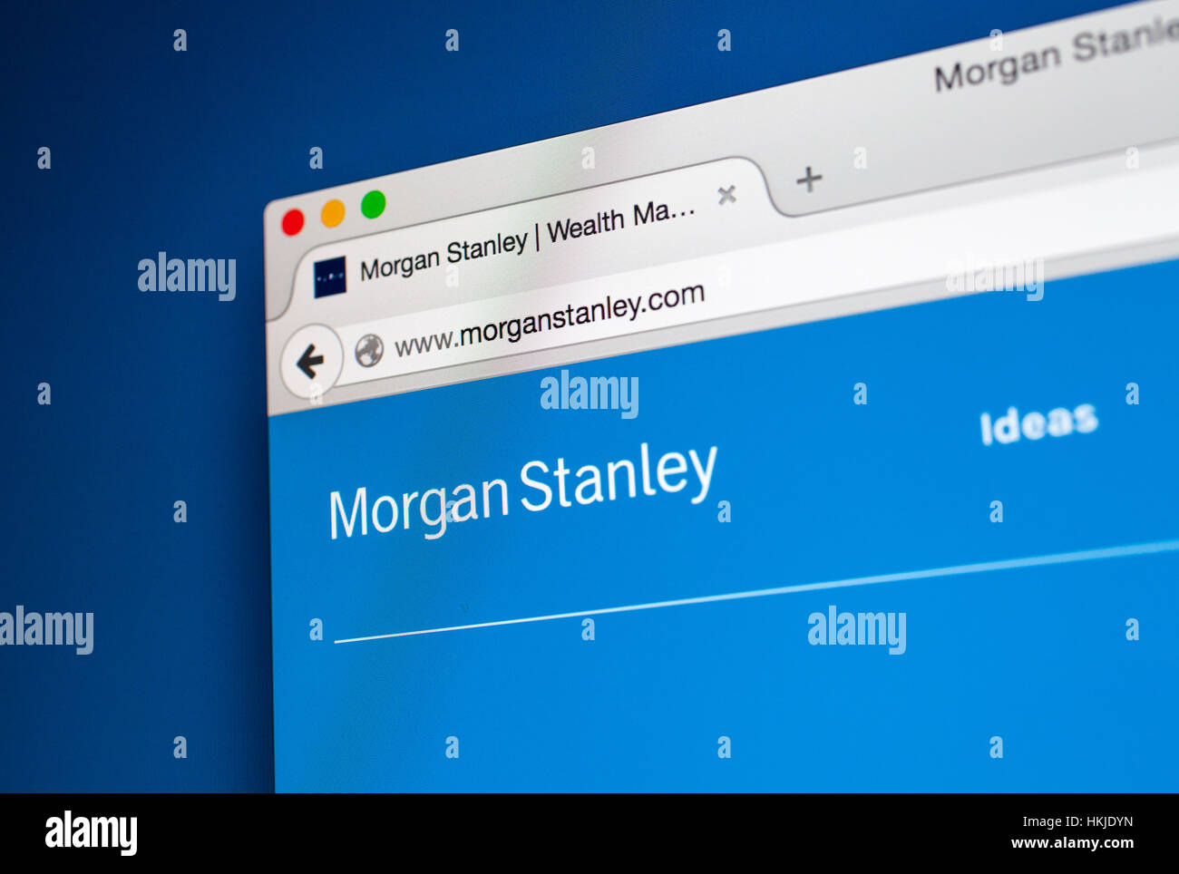 LONDON, UK - OCTOBER 22ND 2015: The homepage of the official Morgan ...