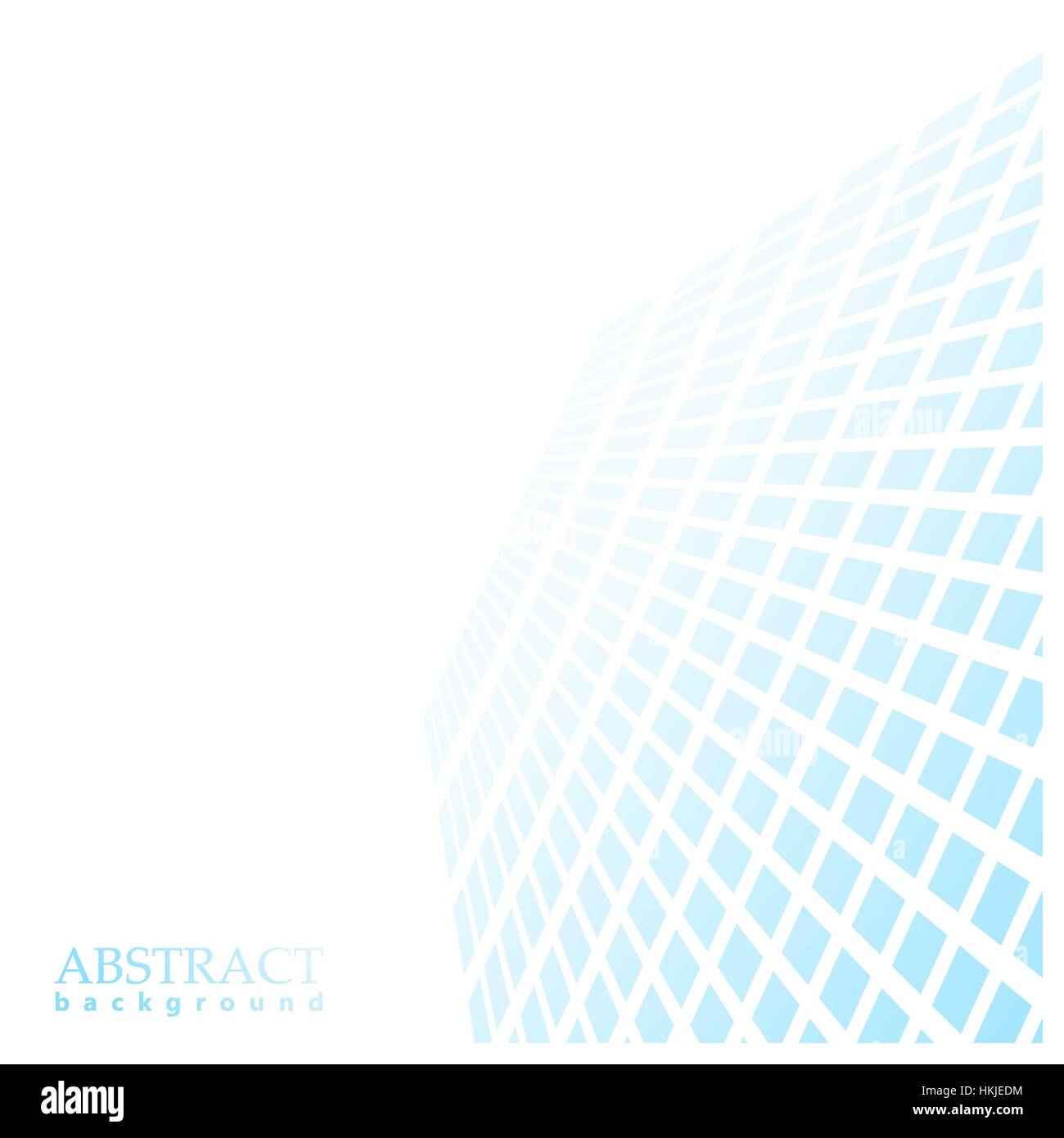 Abstract concept background. Blue squares stretching into the distance ...