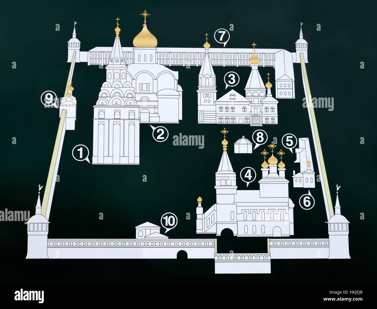 = Schematic Map of Alexandrov Kremlin = Layout of the architectural ...