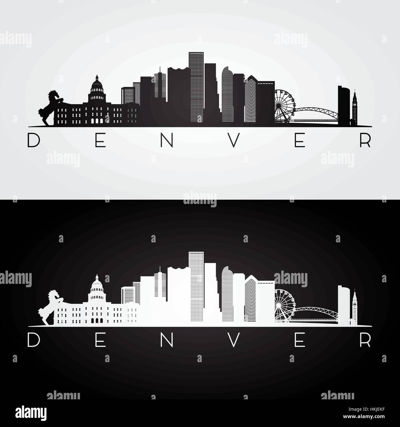 Denver landmarks Stock Vector Images - Alamy
