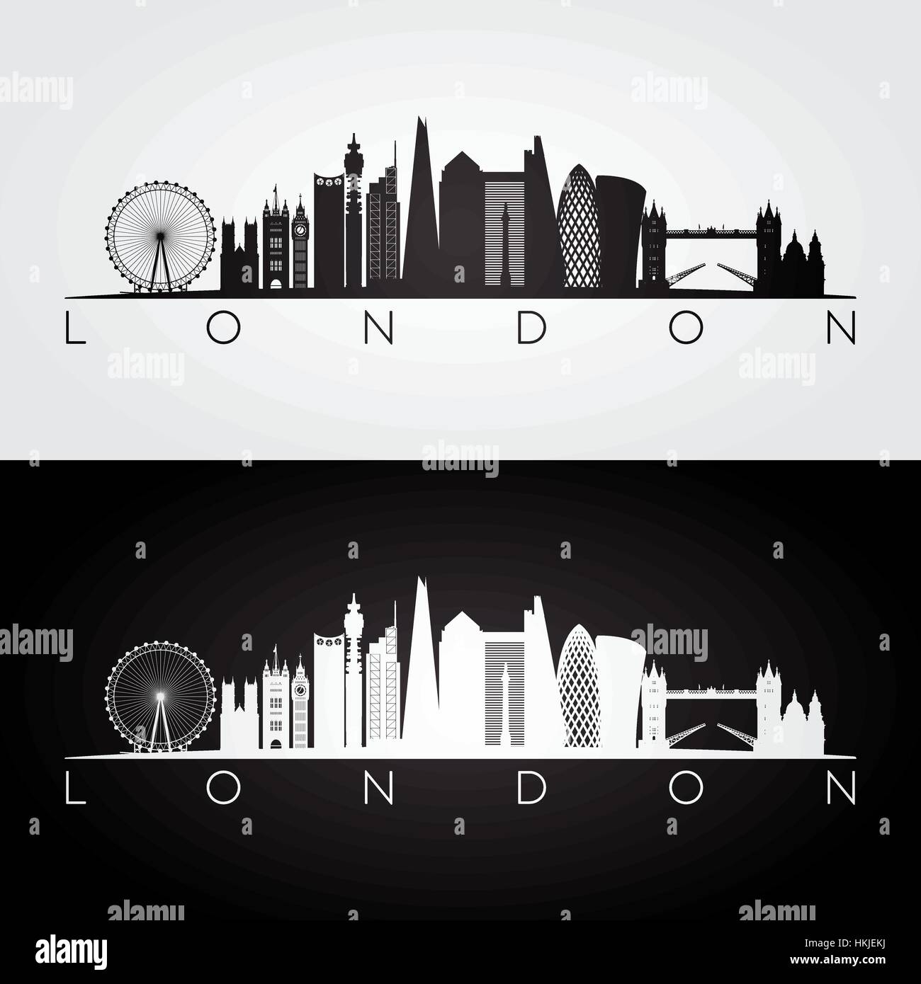 London landmarks illustration hi-res stock photography and images - Alamy