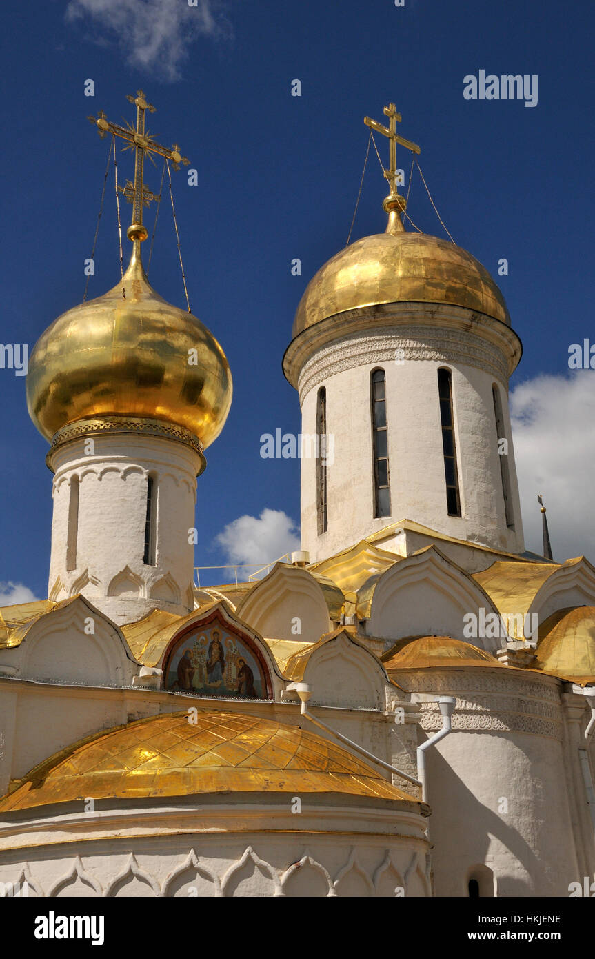 Magnificent Golden Cupolas of Holy Churches (Sergiyev Posad Stock Photo ...