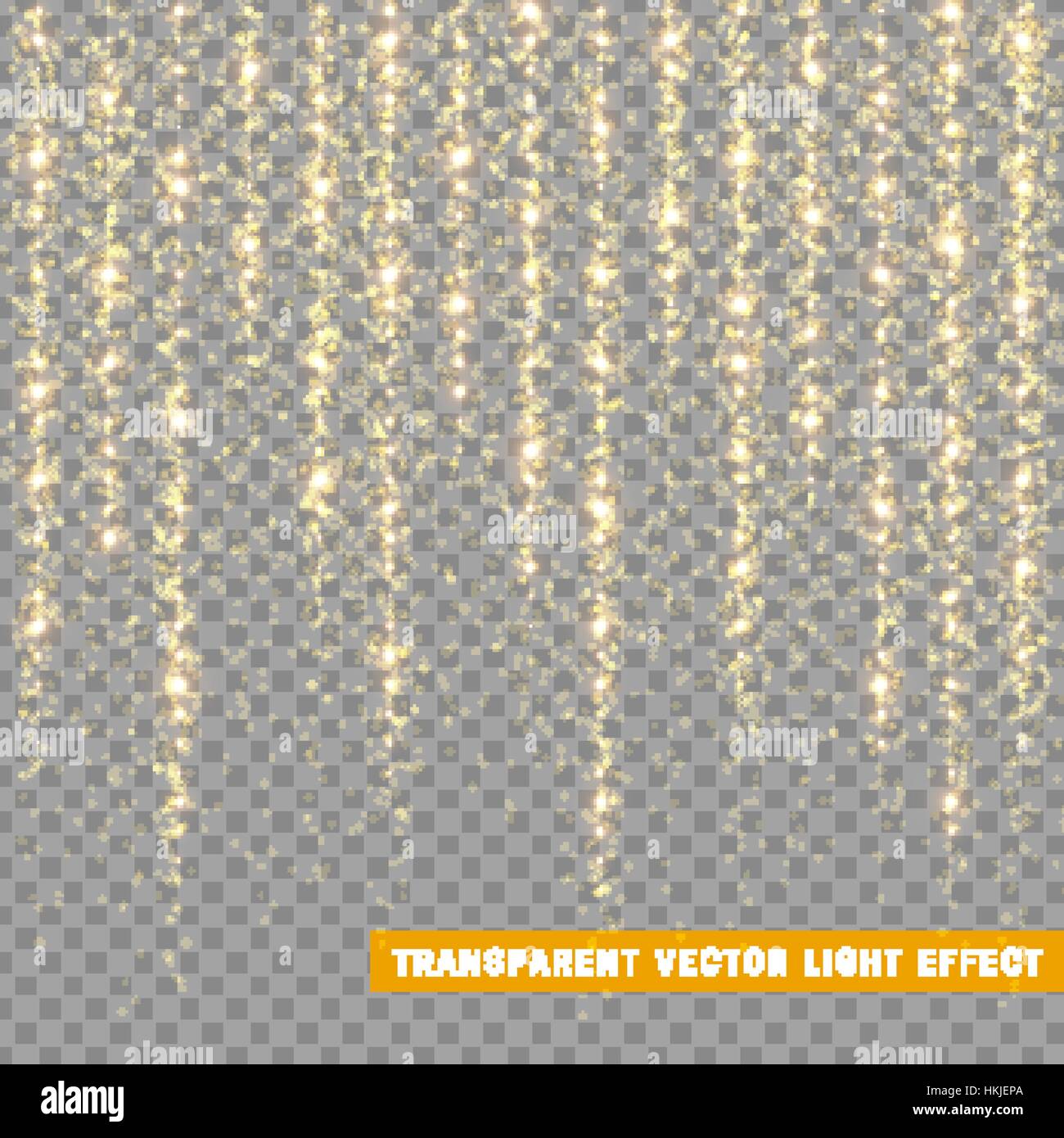 Glowing glitter light effects isolated realistic Stock Vector Image ...
