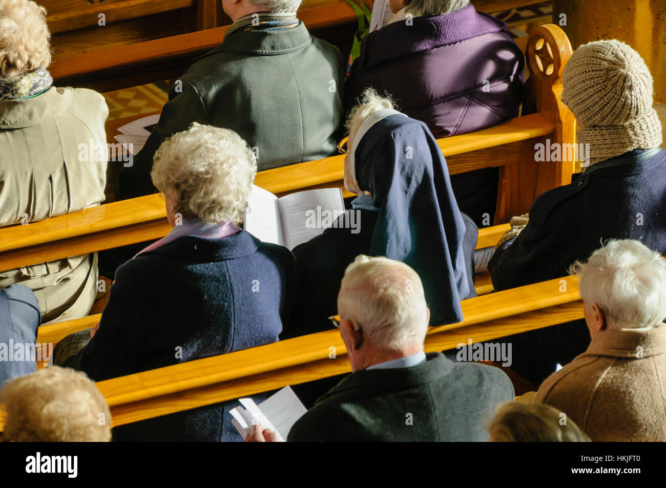 Catholic Congregation Pews High Resolution Stock Photography and Images ...