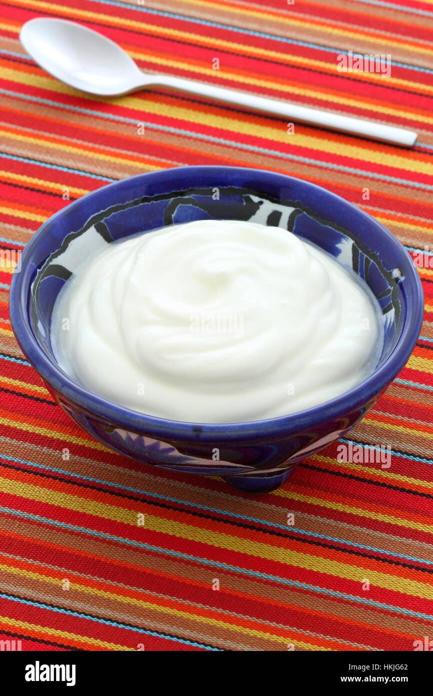 Delicious sour cream a traditional ingredient in France, Russia ...