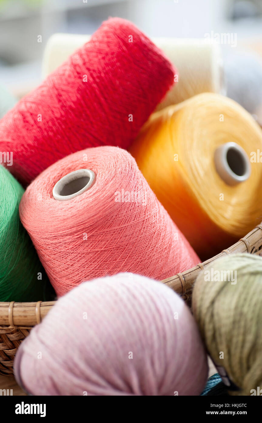Multicolor threads hi-res stock photography and images - Alamy