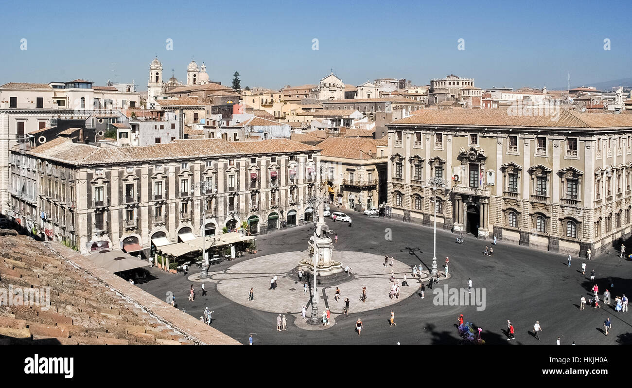Catania main square hi-res stock photography and images - Alamy