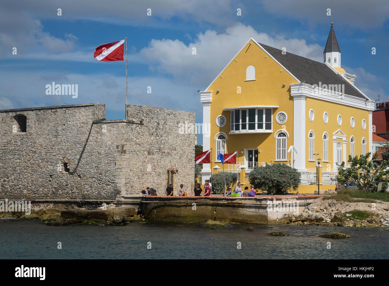 Curacao, Willemstad, Temple & City wall Stock Photo - Alamy