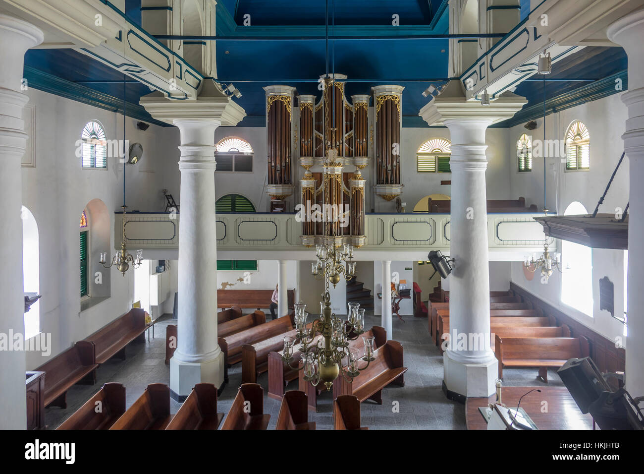 Curacao, Willemstad, Fort church Stock Photo - Alamy