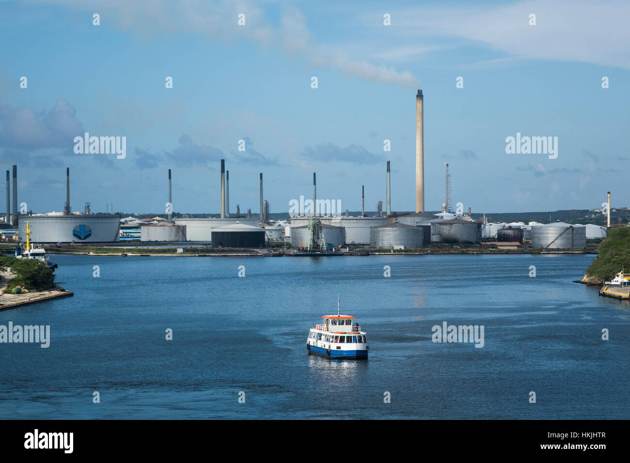 Curacao, Willemstad, oil refinery Stock Photo - Alamy