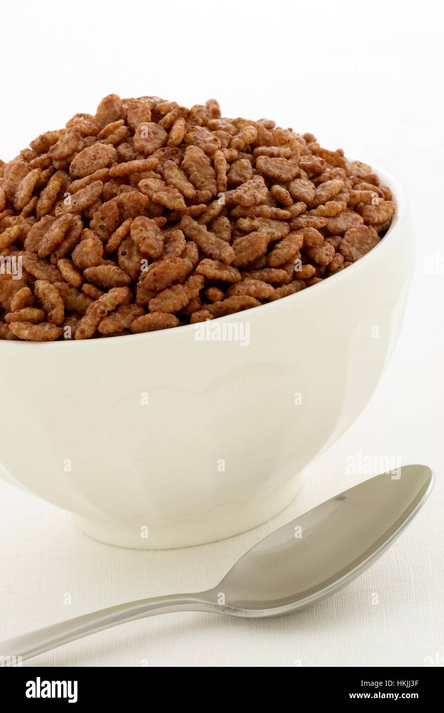 Delicious and nutritious cocoa-flavored, crisped rice cereal, served in ...