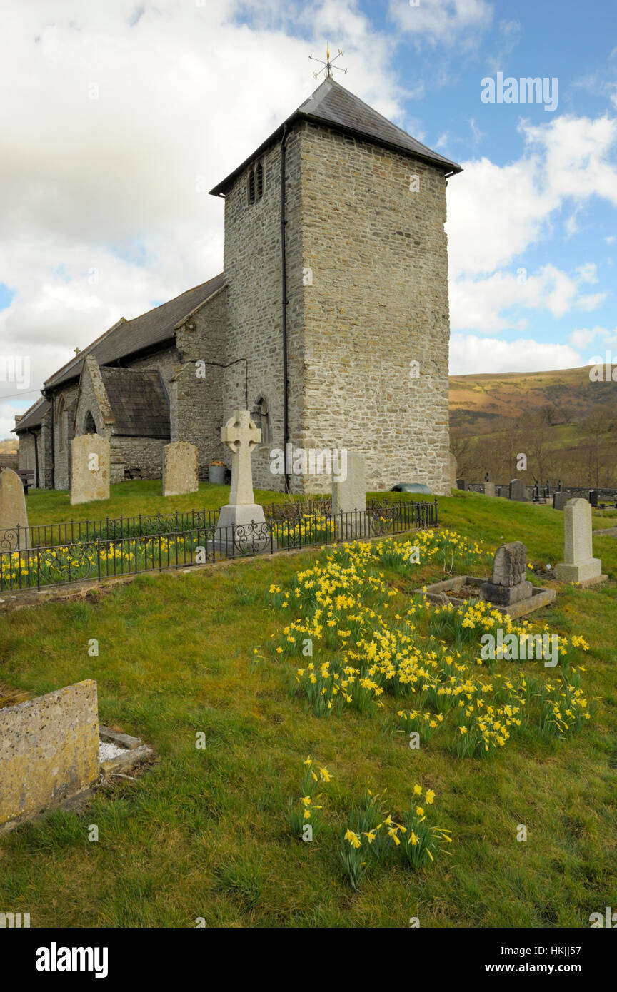 Llandewi'r Cwm Church Stock Photo - Alamy