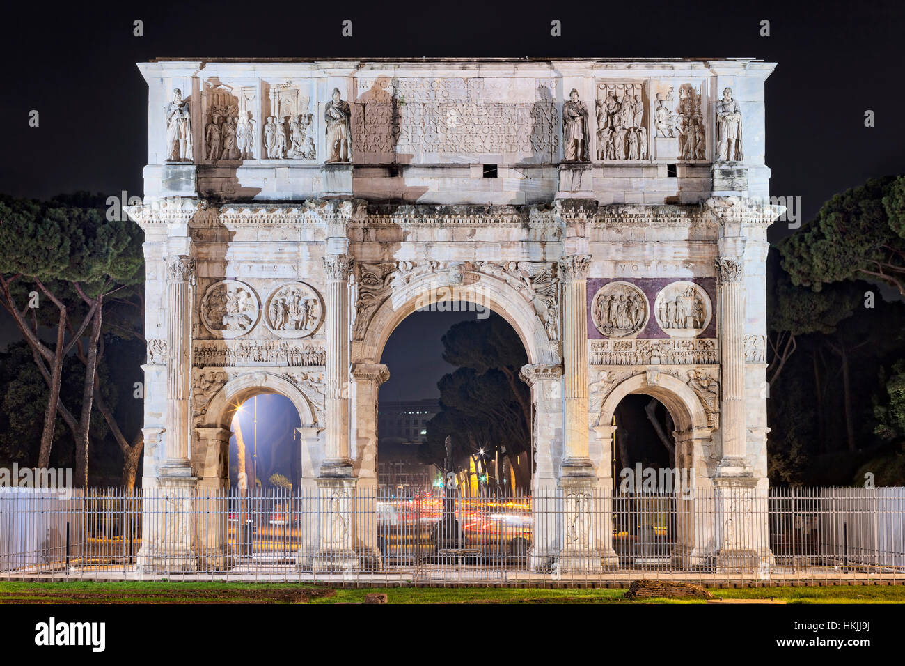 Triumphal arch, Arch Of Constantine, Rome, Italy Stock Photo - Alamy