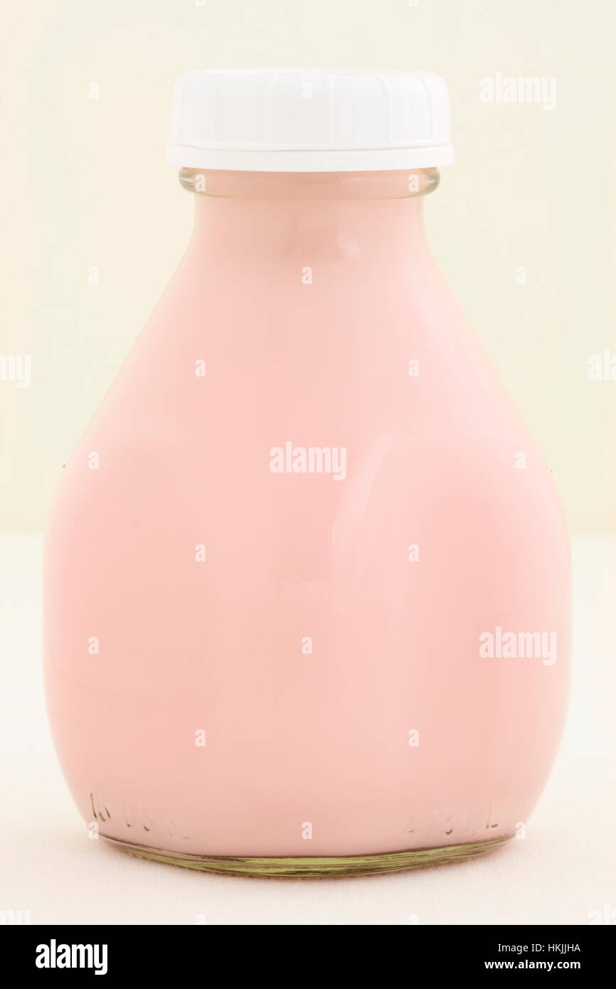 Delicious, nutritious and fresh Strawberry milk pint, made with organic ...