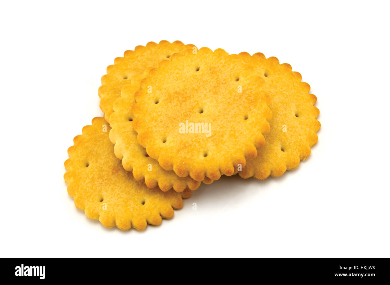 Round cracker stack, isolated crackers macro closeup Stock Photo - Alamy