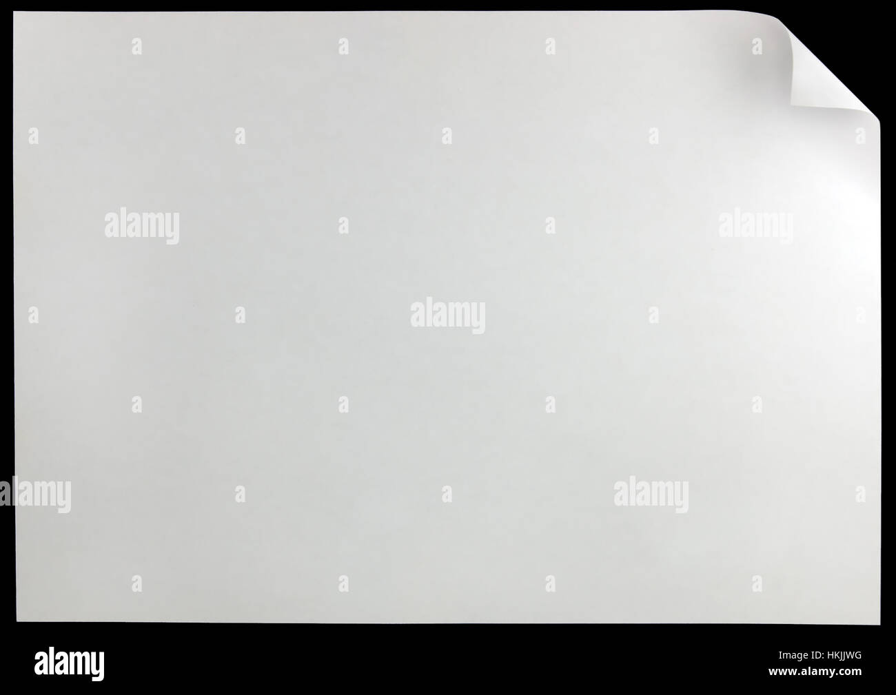 White page curl background, black isolated horizontal copy space ...