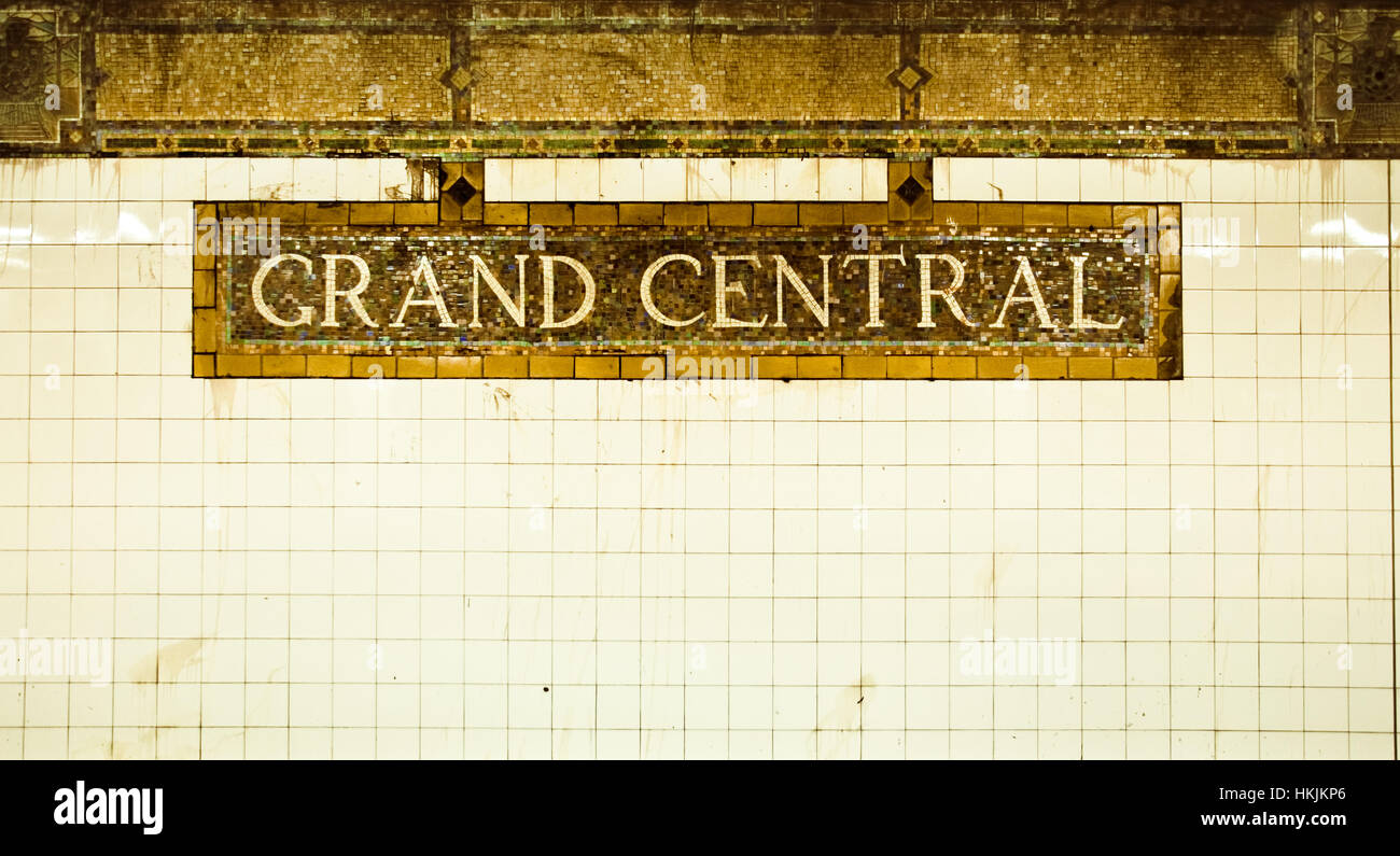 Vintage Sign for Grand Central Station Terminal in New York City Stock ...
