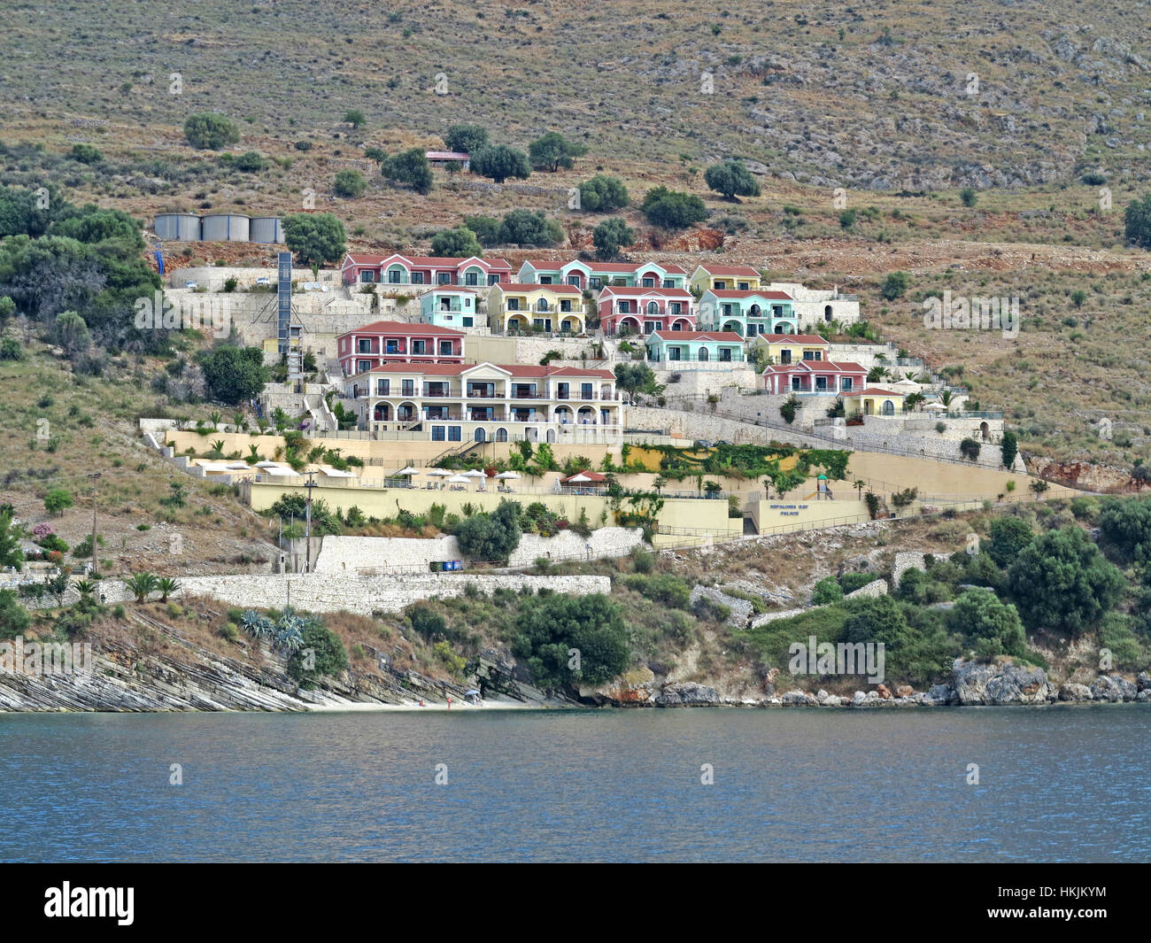 Villas in Sami, Greek Ionian Island Stock Photo - Alamy