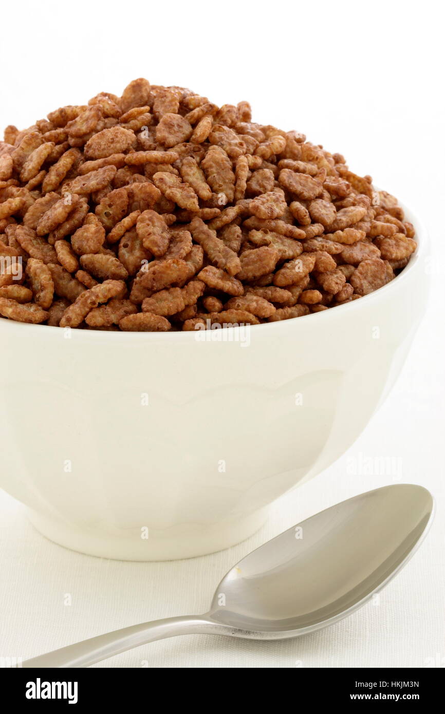 Delicious and nutritious cocoa-flavored, crisped rice cereal, served in ...