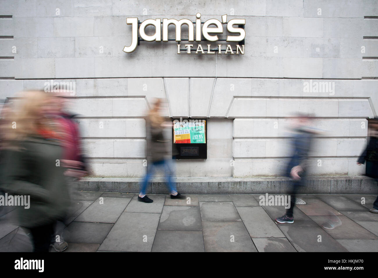 Jamie's Italian restaurant in Manchester, UK Stock Photo - Alamy