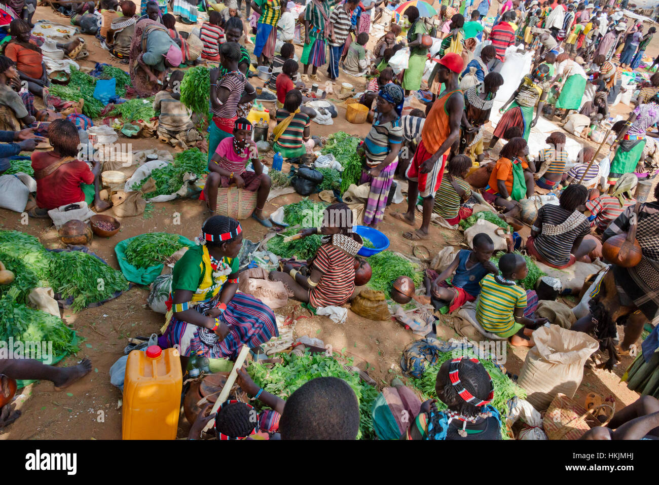 Market in Jinka, South Omo, Ethiopia Stock Photo - Alamy