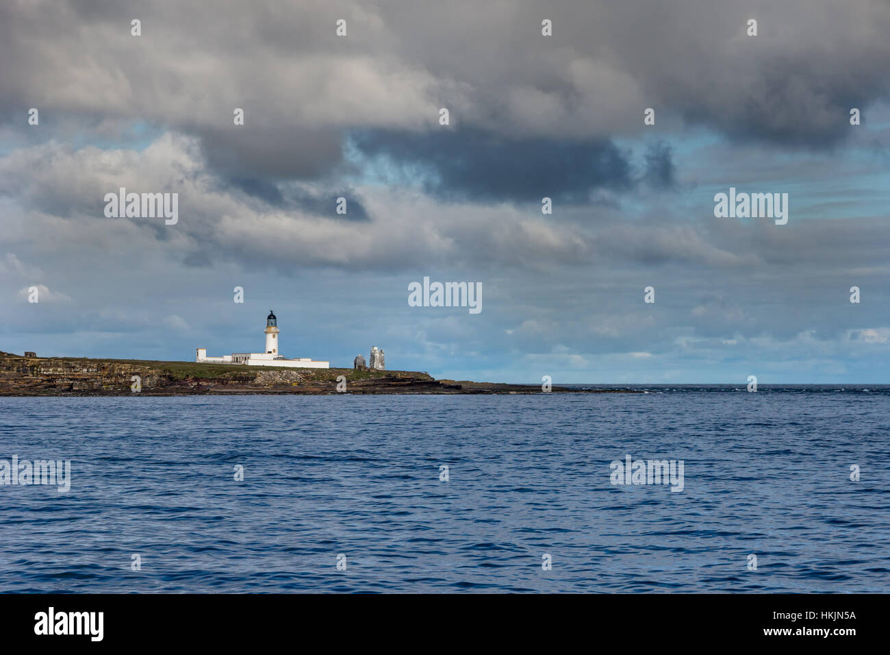 Lighthouse complex on Stroma Island, Orkneys, Scotland Stock Photo - Alamy