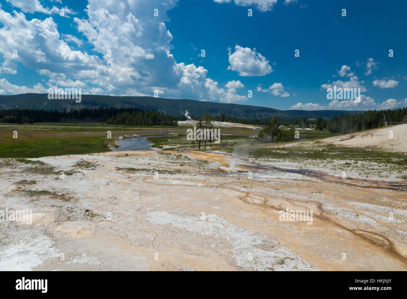 Geyser Hill, Upper Geyser Basin, Yellowstone National Park, Wyoming ...