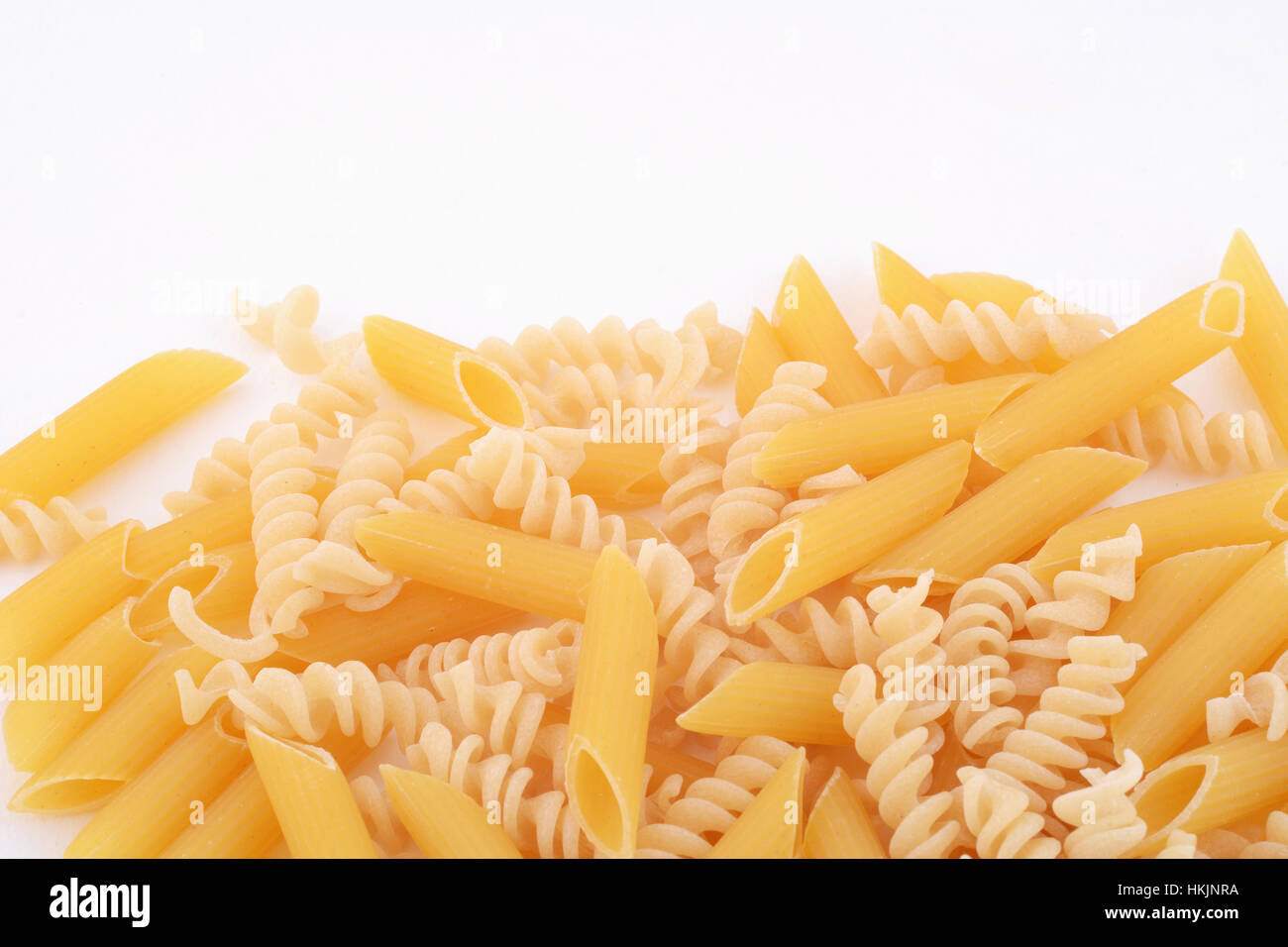 Various types of pasta. Food concept. Isolated white background Stock ...