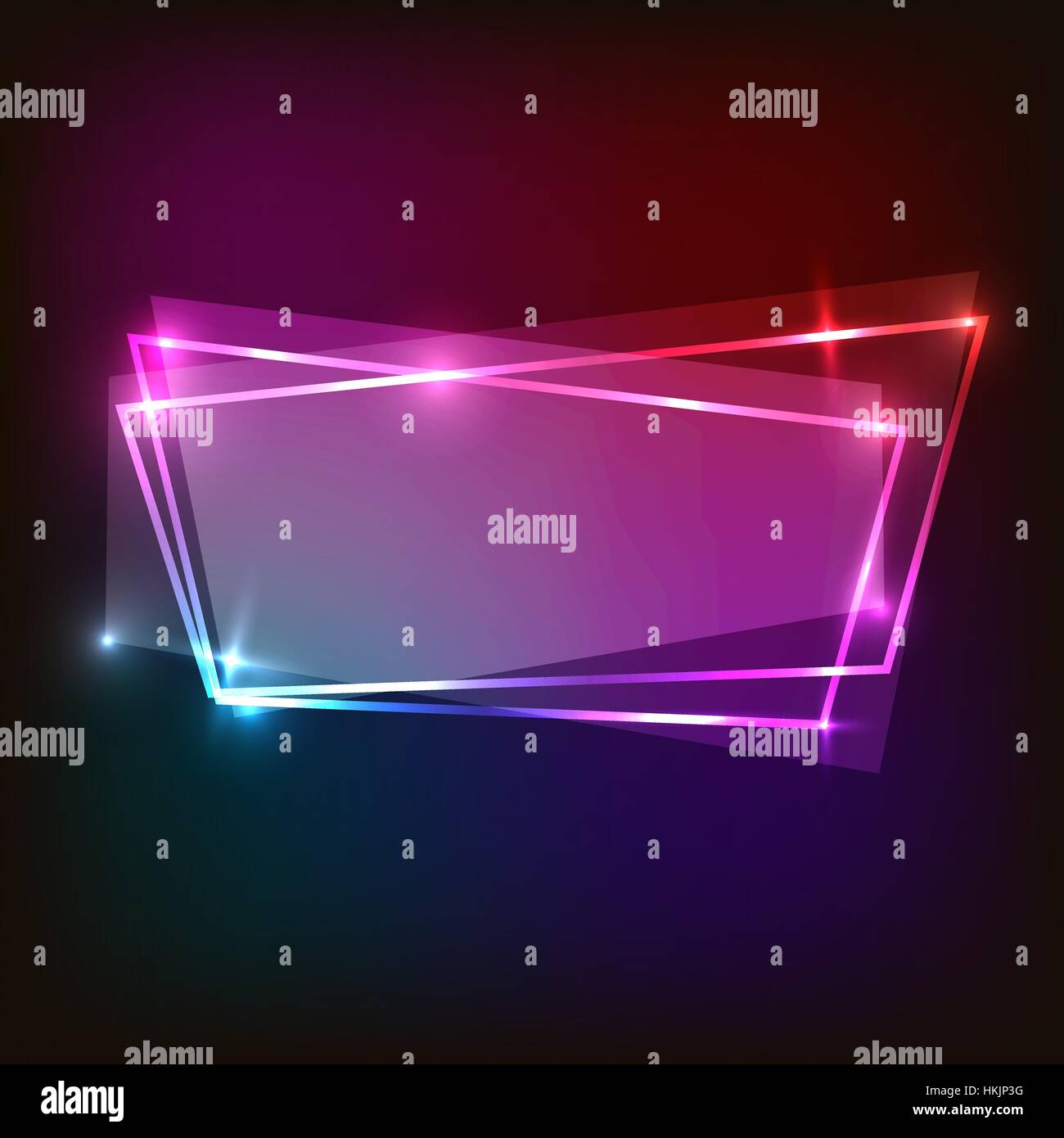 Abstract neon background with colorful banner, stock vector Stock ...