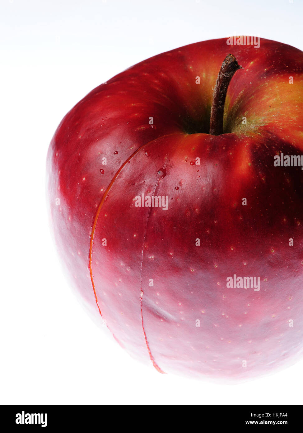 apple red cut fresh isolated on white background Stock Photo - Alamy
