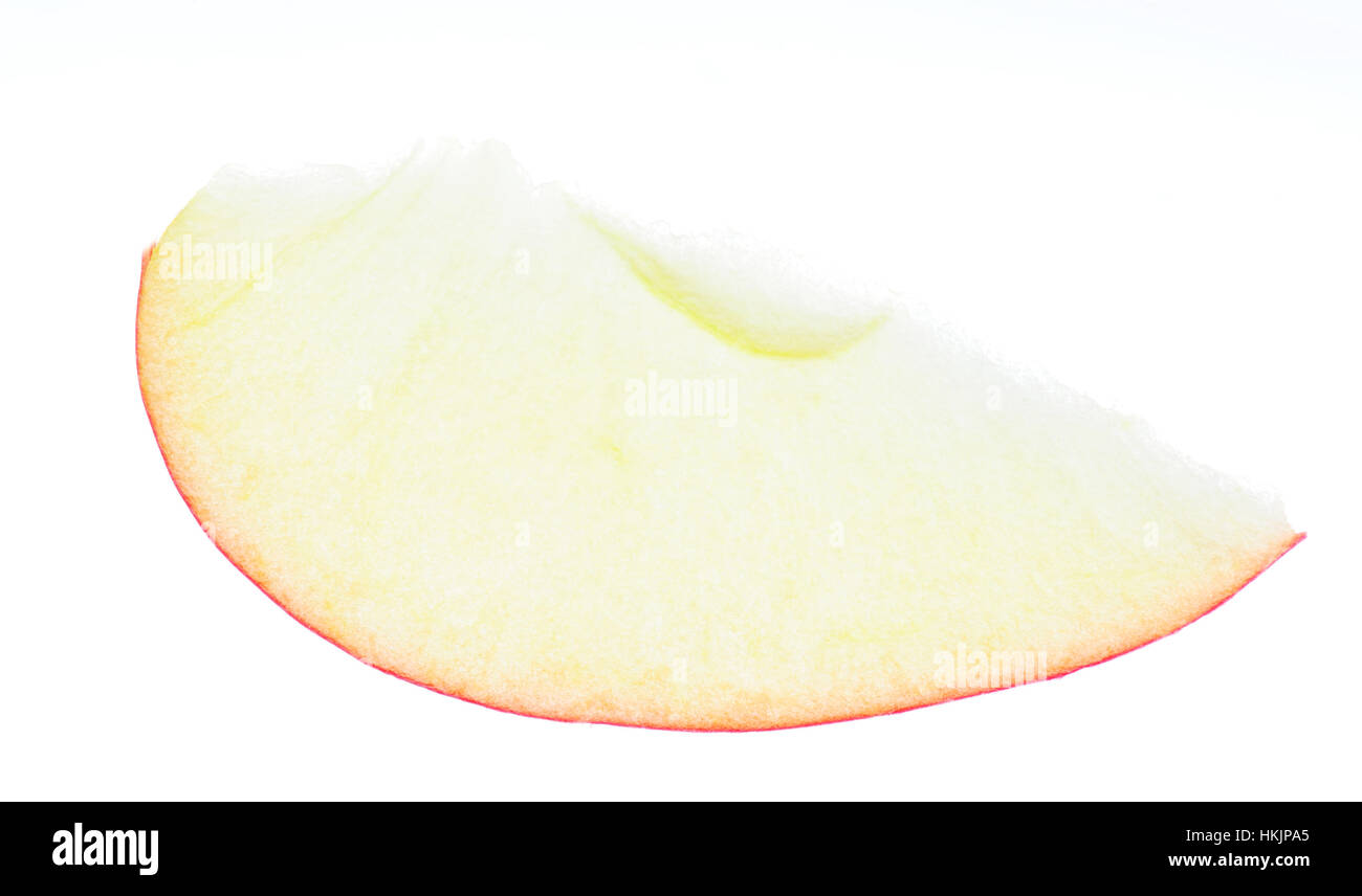 apple slice red fresh vivid isolated on white Stock Photo - Alamy