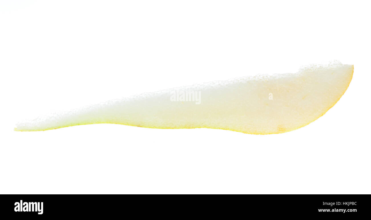 pear slice fresh green on white isolated Stock Photo - Alamy