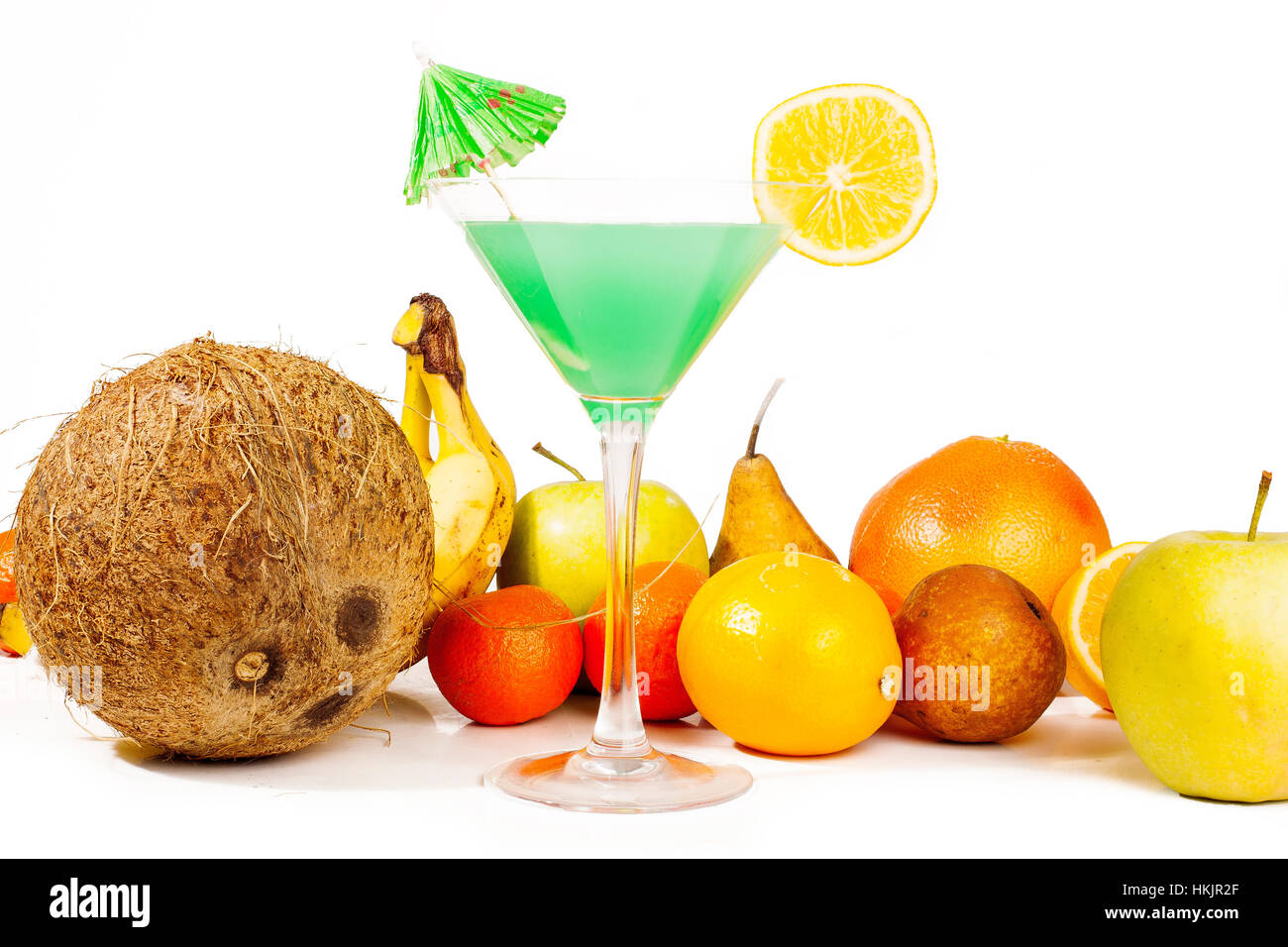 Colorful cocktail background with fruits Stock Photo - Alamy