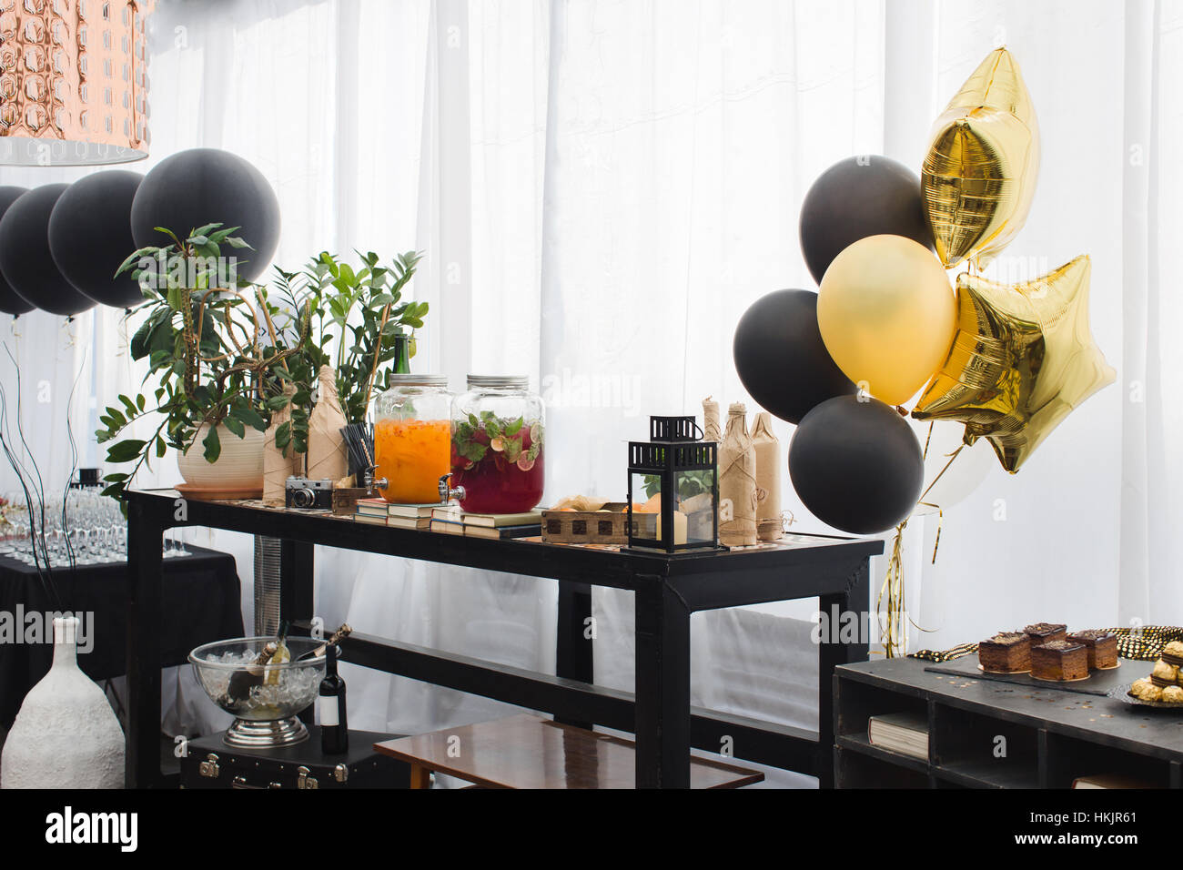 Beautiful restaurant with nice interior Stock Photo - Alamy