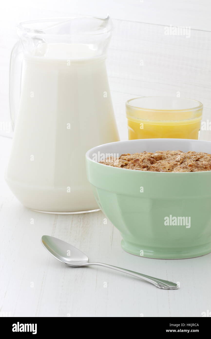 whole wheat cereal, delicious and healthy breakfast, often eaten in ...