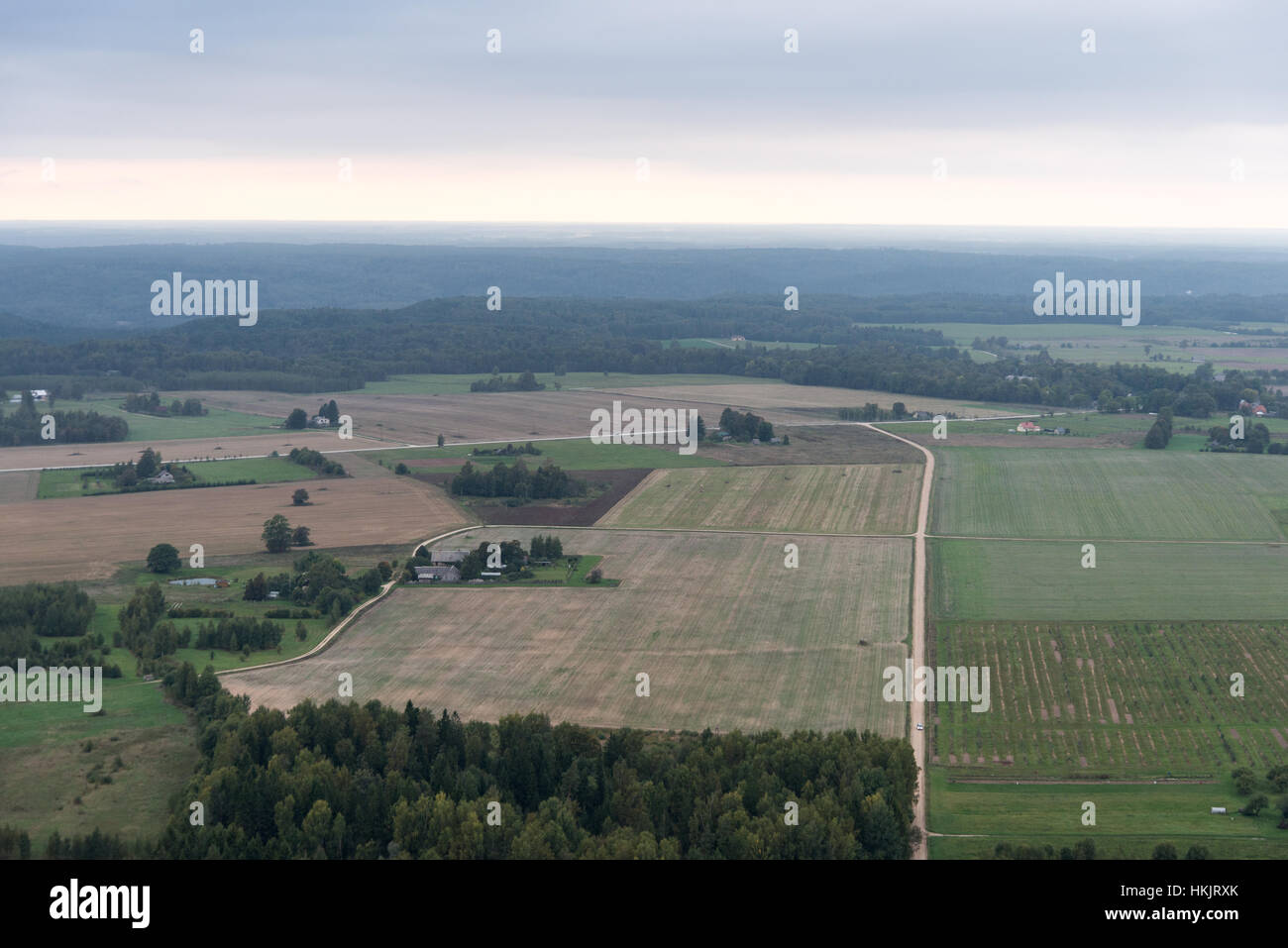 forests and fields from above Stock Photo - Alamy