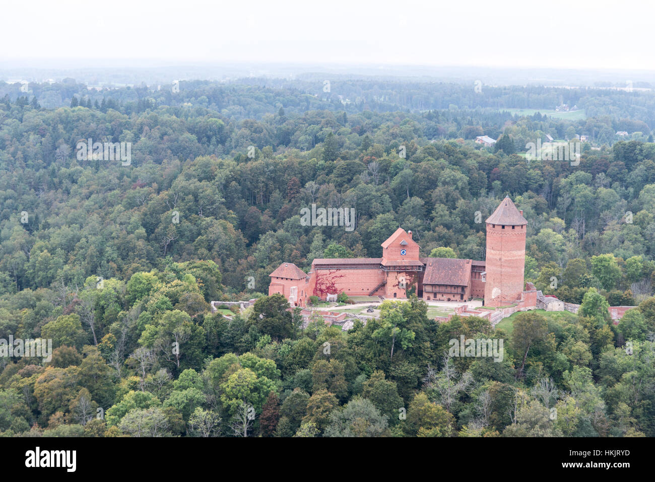 Aerial view turaida castle hi-res stock photography and images - Alamy
