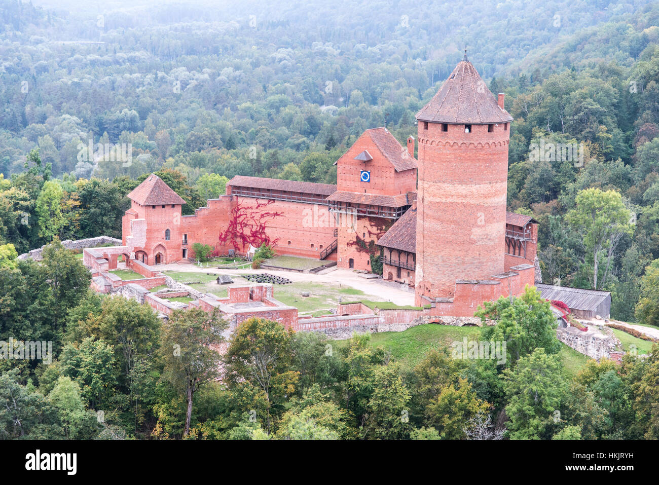 old castle of Turaida Stock Photo - Alamy