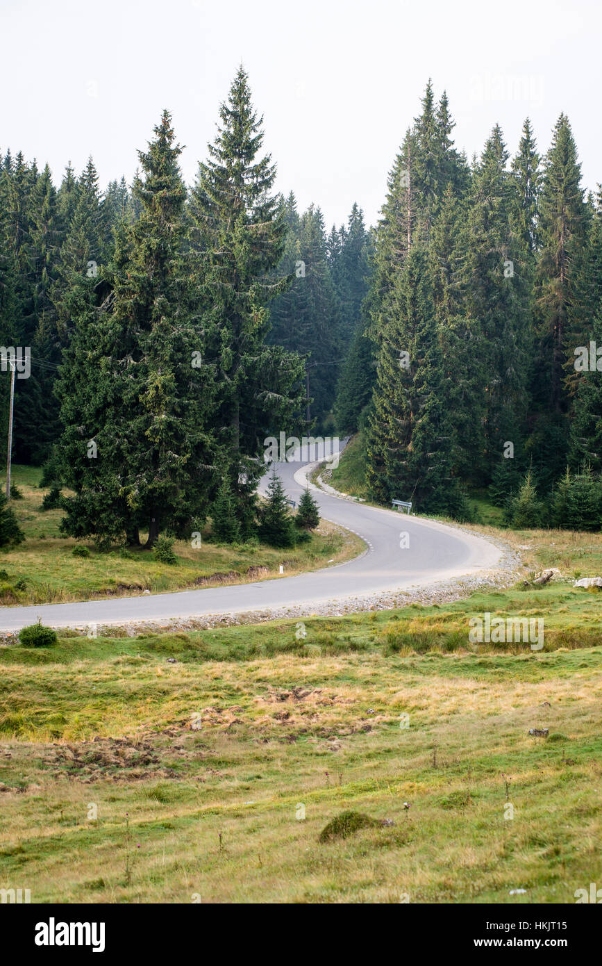 Winding country Road with clouds above and dry tarmac Stock Photo - Alamy