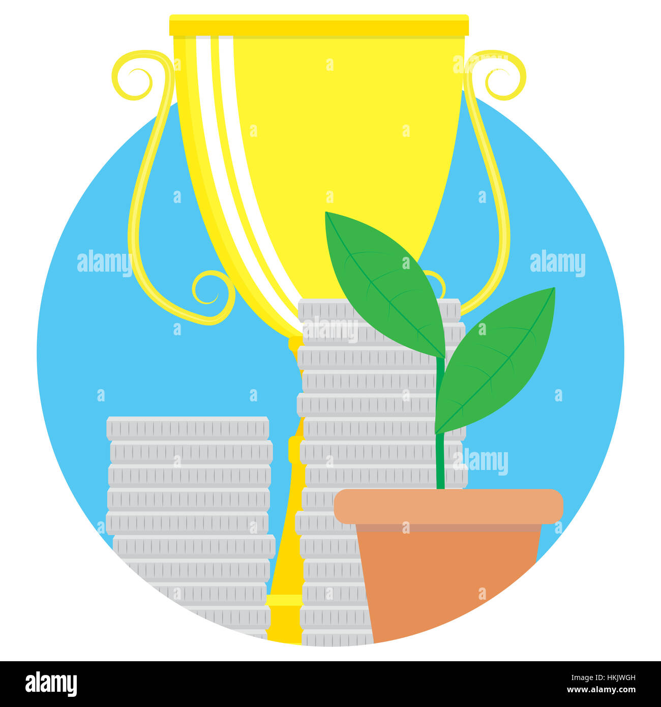 Financial success vector icon. Achieving goal and successful startup ...