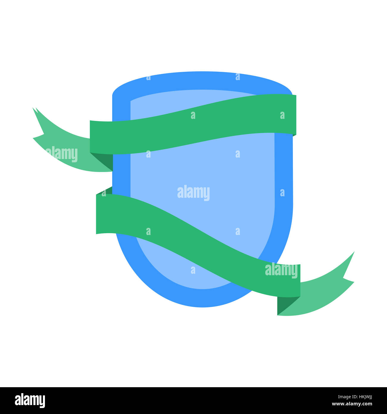 Shield with ribbon vector. Template vintage label for illustration ...
