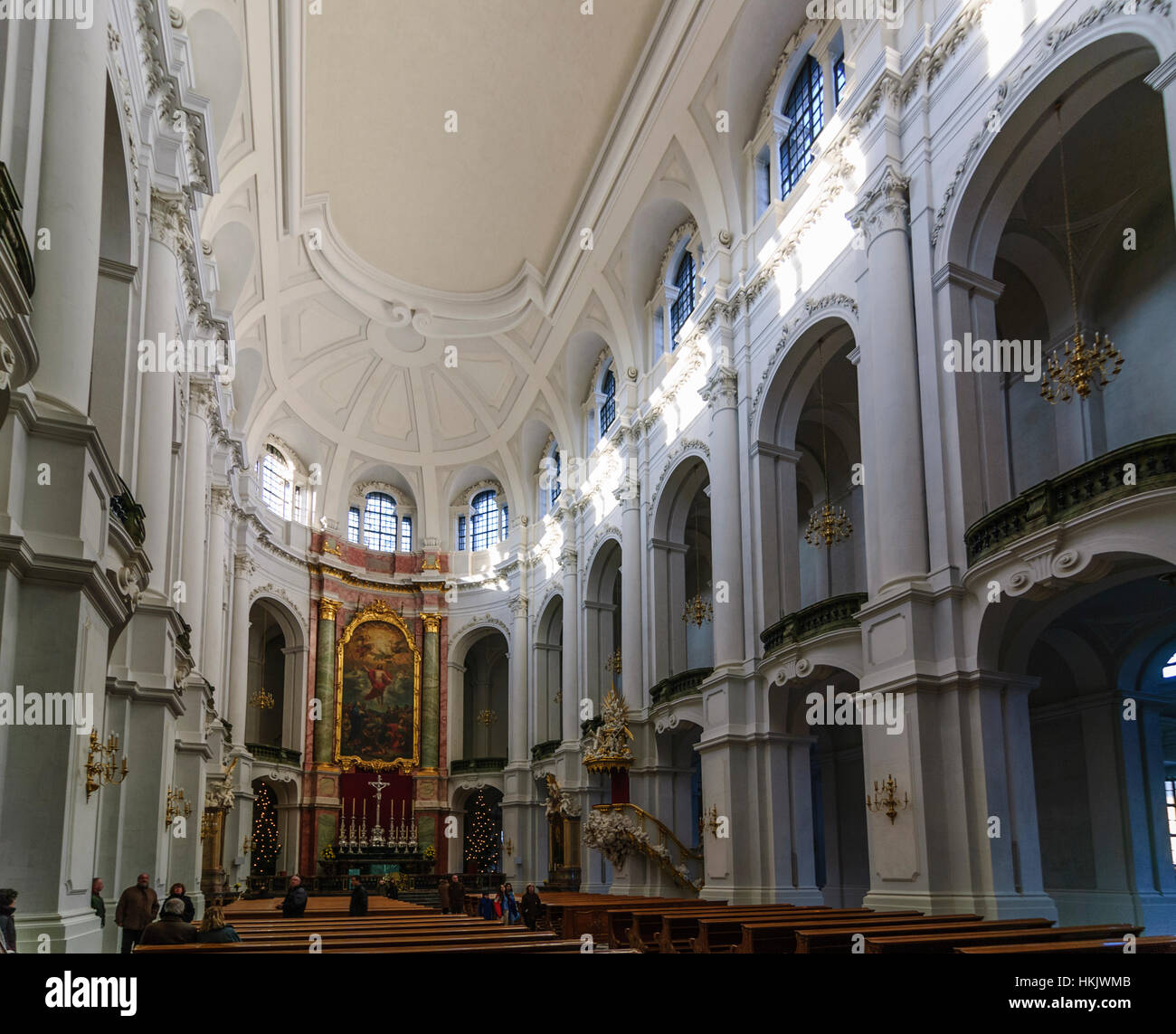 Dresden: Catholic Church (Cathedral), , Sachsen, Saxony, Germany Stock ...