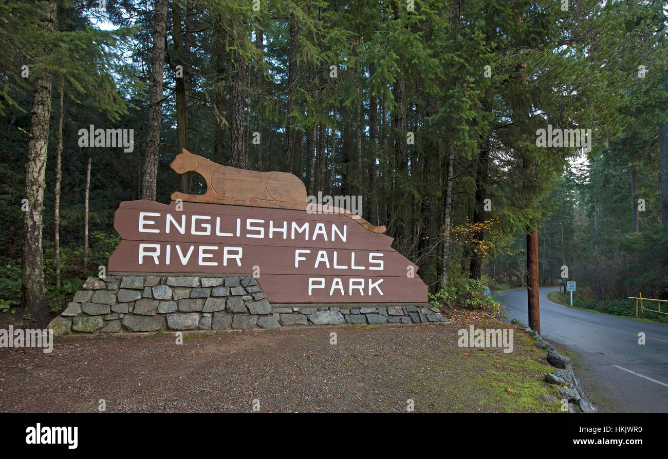 Englishman River Falls Provincial Park near Parksvill, Vancouver Island ...