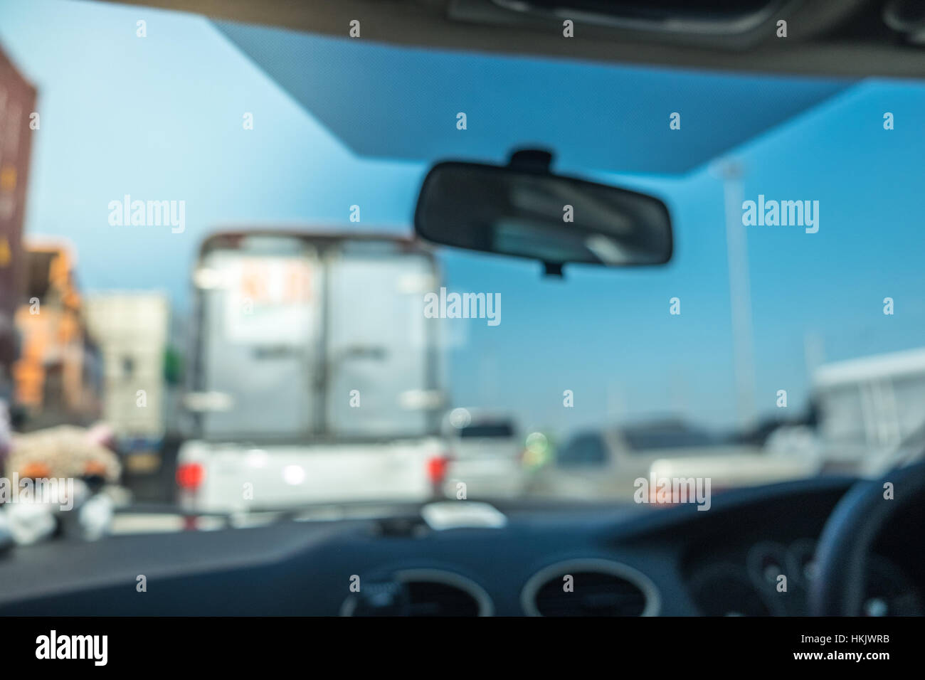 blurred street view on the road in Thailand Stock Photo - Alamy