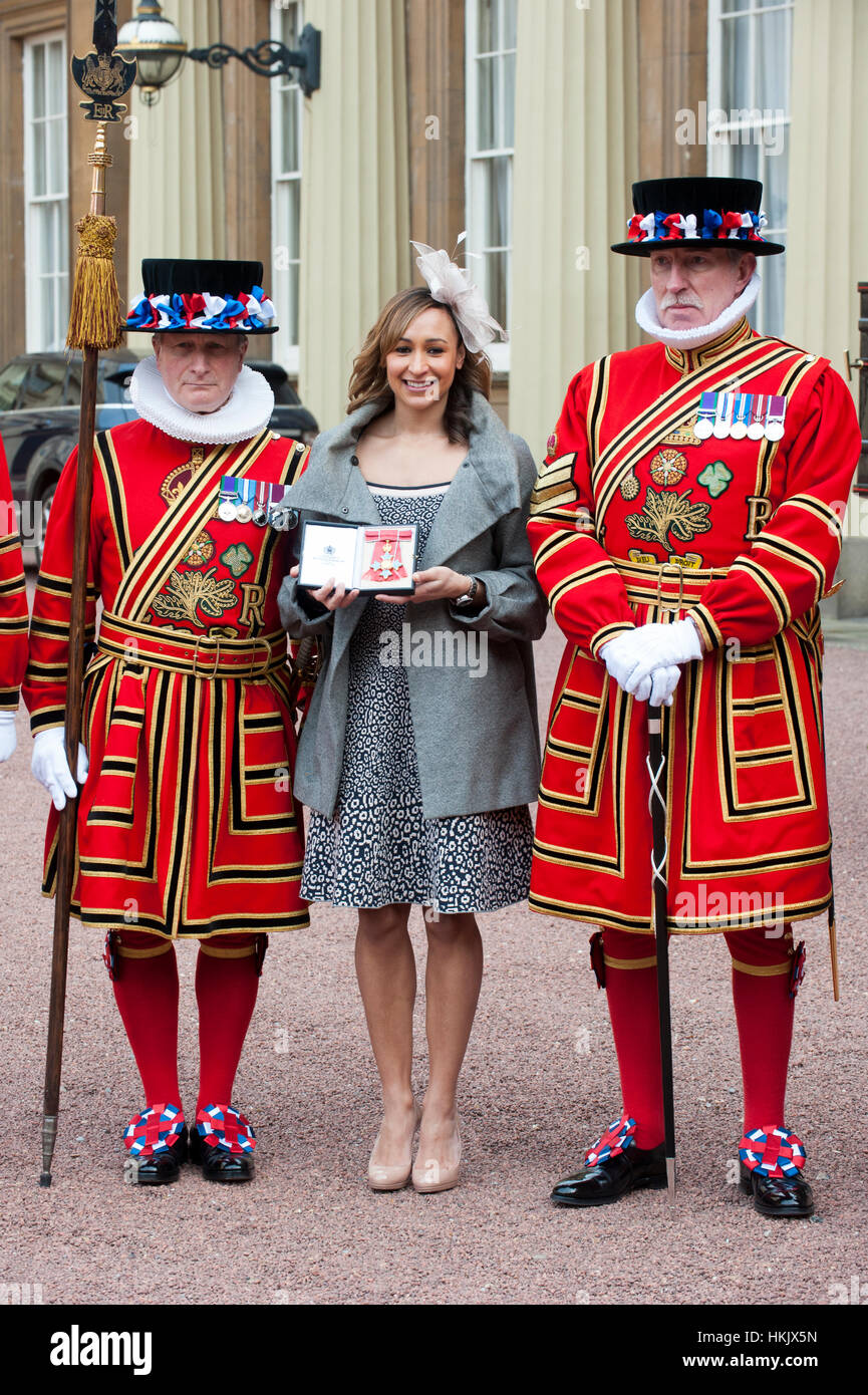 Athlete Jessica Ennis after she received her Commander of the British ...