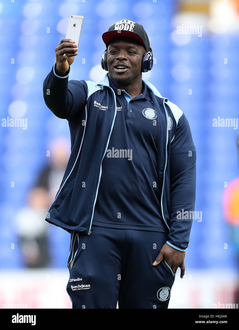 Wycombe's Adebayo Akinfenwa before the Emirates FA Cup, fourth round ...