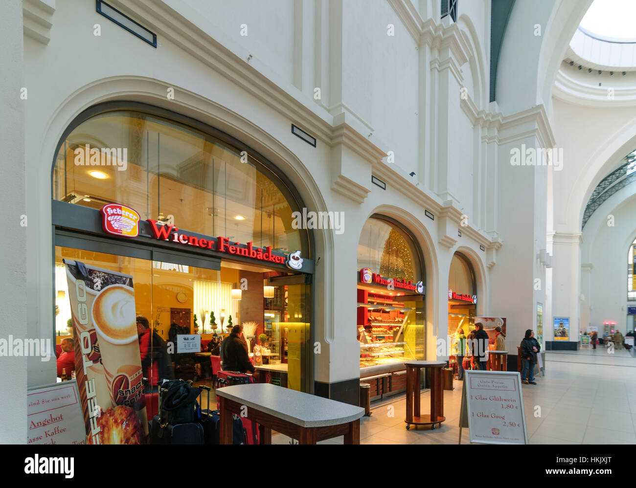 Dresden: main station, Wiener Feinbäcker, , Sachsen, Saxony, Germany ...
