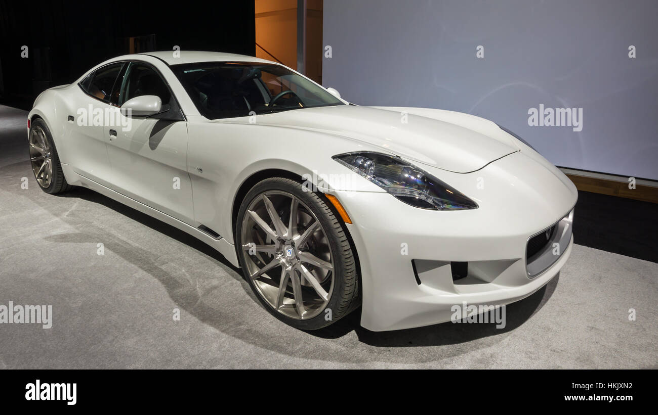 Detroit, MI, USA - January 11, 2016: Fisker (VLF) Destino car at the ...